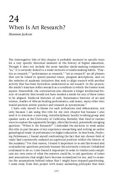 (PDF) When is Art Research