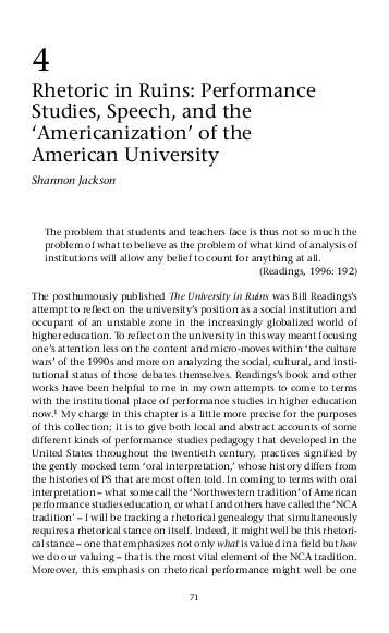 (PDF) Rhetoric in Ruins: Performance Studies, Speech, and the ...