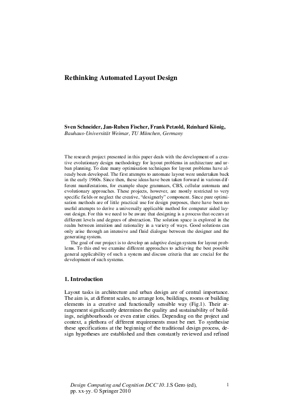 (PDF) Rethinking Automated Layout Design