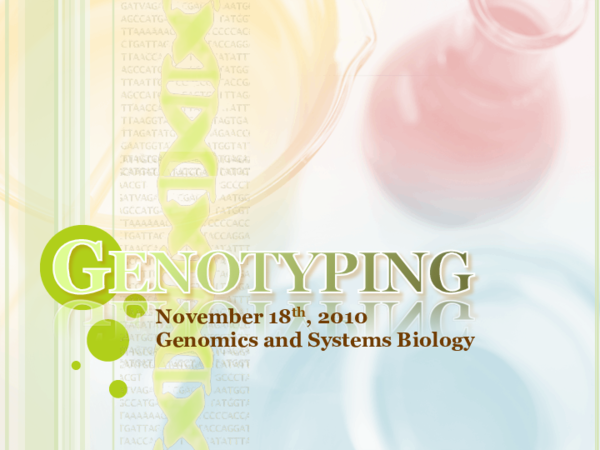 (PDF) Genotyping Technology