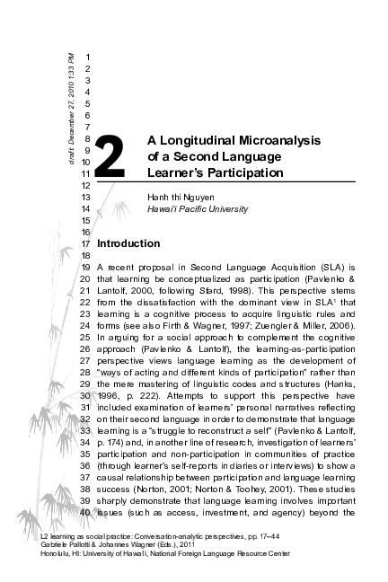 (PDF) 2011 A Longitudinal Microanalysis of a Second Language Learner’s ...