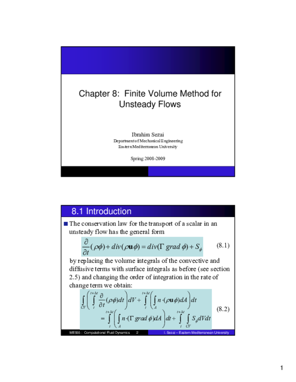 (PDF) Unsteady Flows