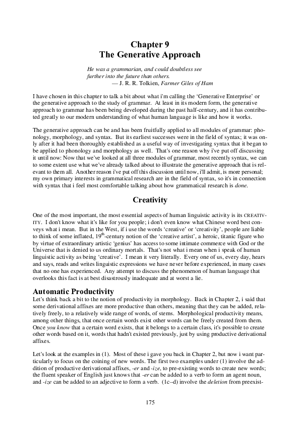 (PDF) The Generative Approach