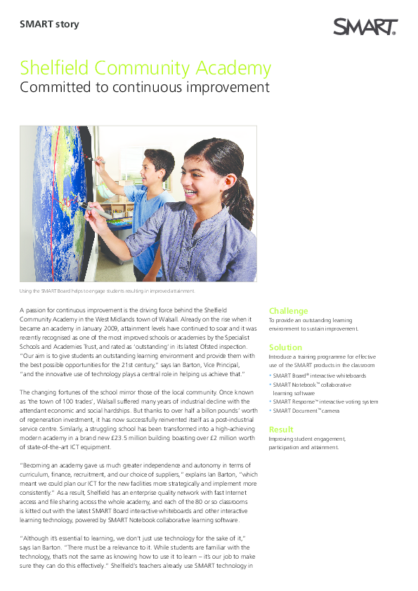 (PDF) Shelfield Academy Case Study