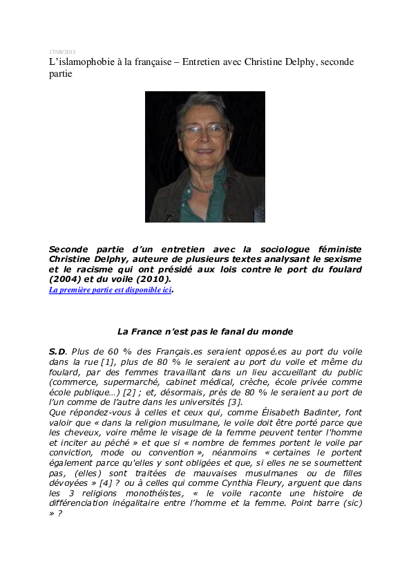 (DOC) Entretien avec Christine Delphy