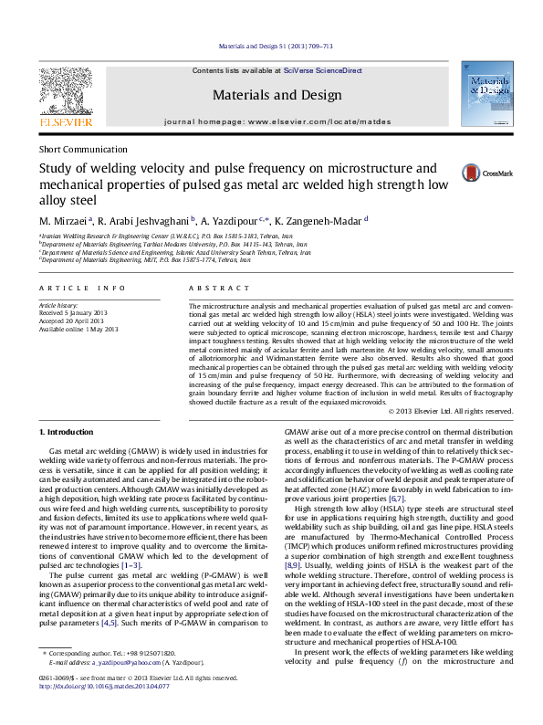 (PDF) Study of welding velocity and pulse frequency on microstructure and mechanical properties ...