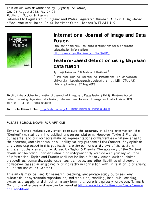 Pdf Feature Based Detection Using Bayesian Data Fusion