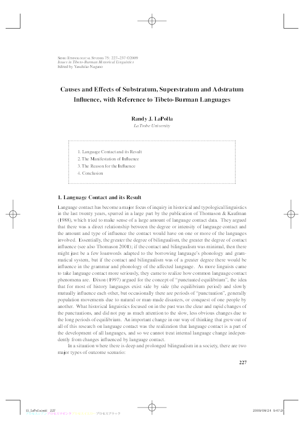 effects of language contact pdf