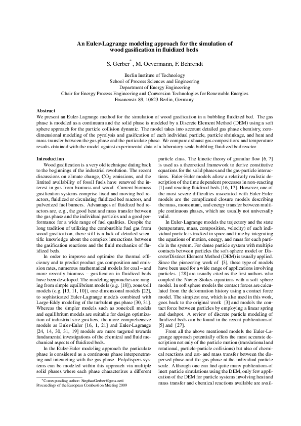 Pdf An Euler Lagrange Modeling Approach For The Simulation Of Wood