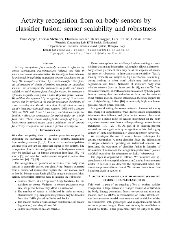 (PDF) Activity recognition from on-body sensors by classifier fusion: sensor scalability and ...