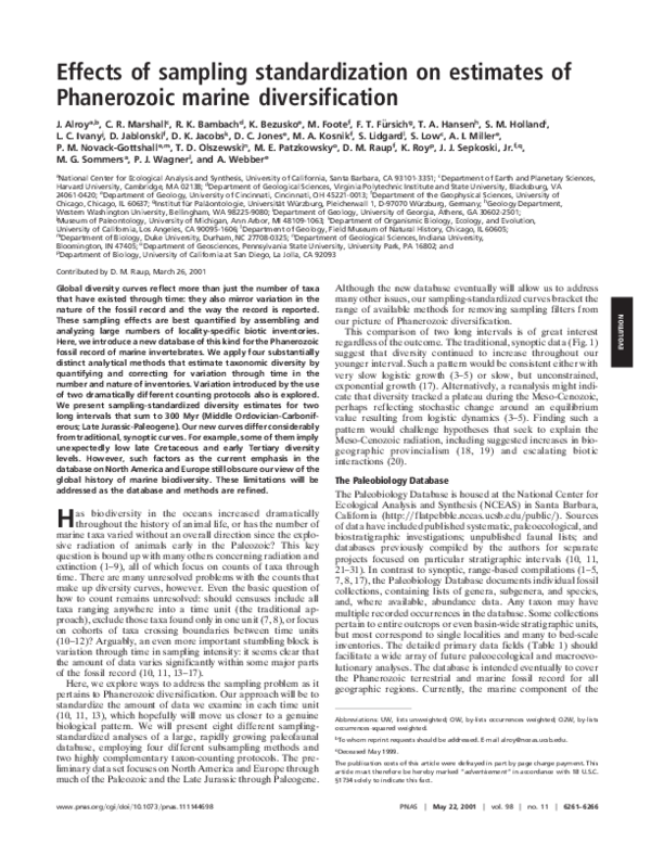 (PDF) 27 Alroy et al PNAS 2001