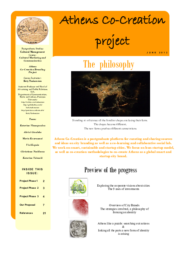 (PDF) ATHENS CO CREATION PROJECT