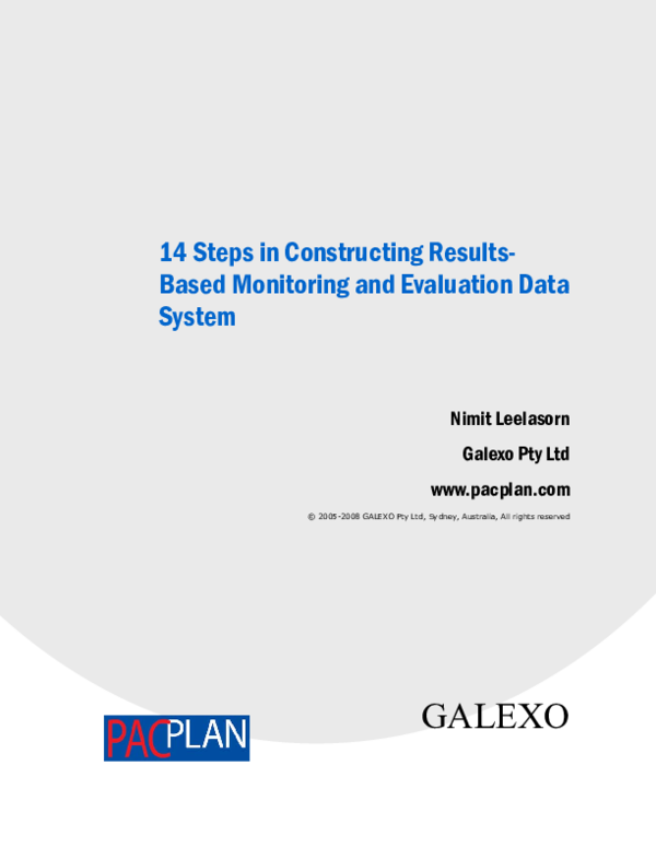 (PDF) 14 Steps in Constructing RBME Data System for MES