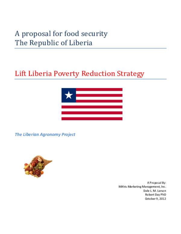 (PDF) Liberia proposal for food security