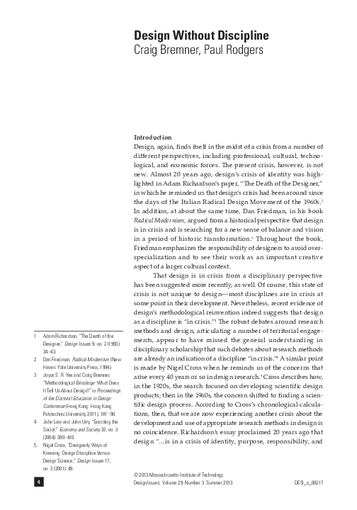 Design Without Discipline