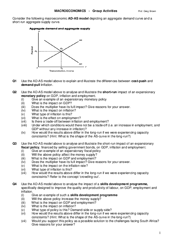 (PDF) 02 Macro AD AS Activities