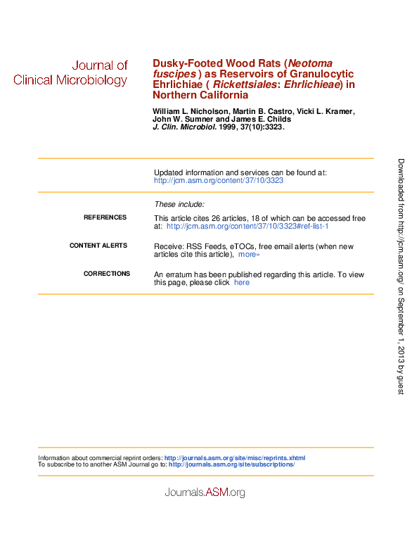 (PDF) Dusky-Footed Wood Rats (Neotoma fuscipes) as Reservoirs of ...
