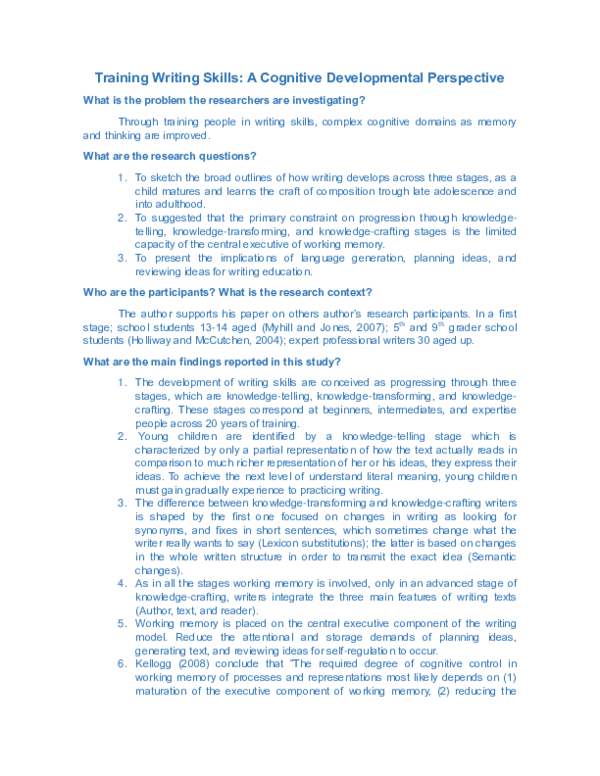 (DOC) Training Writing Skills