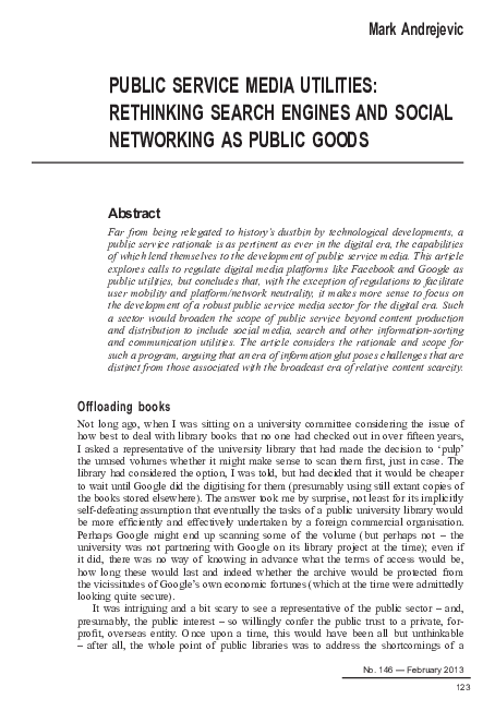 (PDF) Public Service Media Utilities