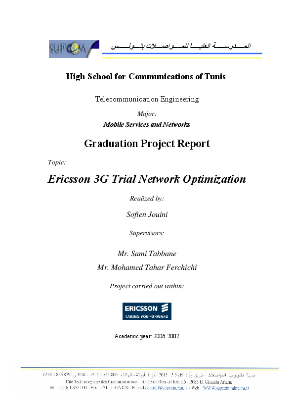 (PDF) 3G Project Network Optimization