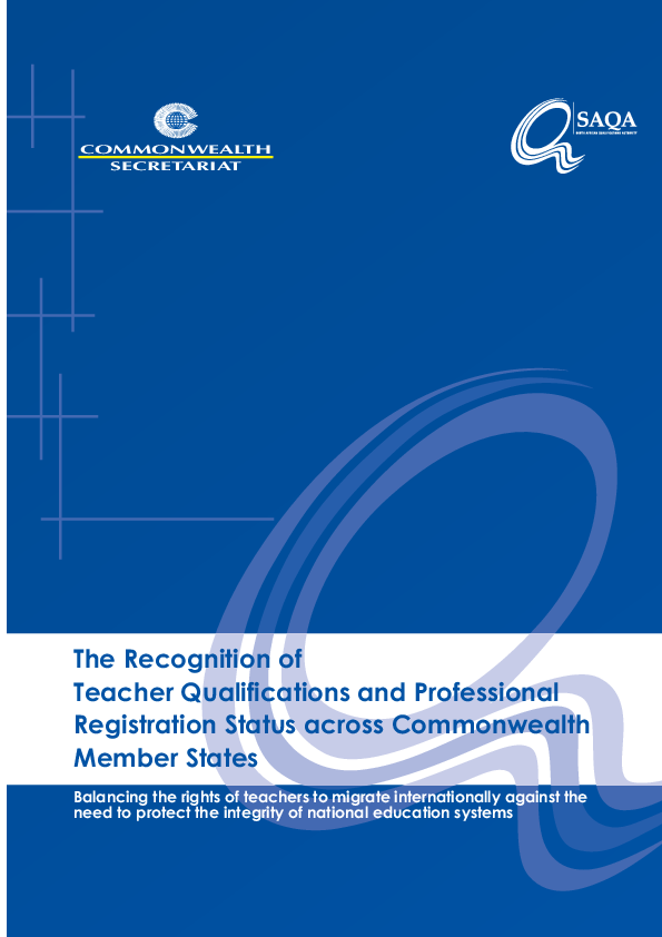 (PDF) The Recognition of Teacher Qualifications and Professional ...