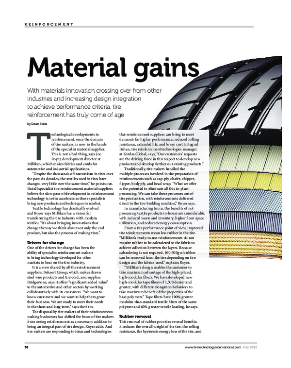 (PDF) Reinforcement Tire Technology International