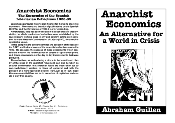 (PDF) anarchist economics an alternative for a world in crisis guillen