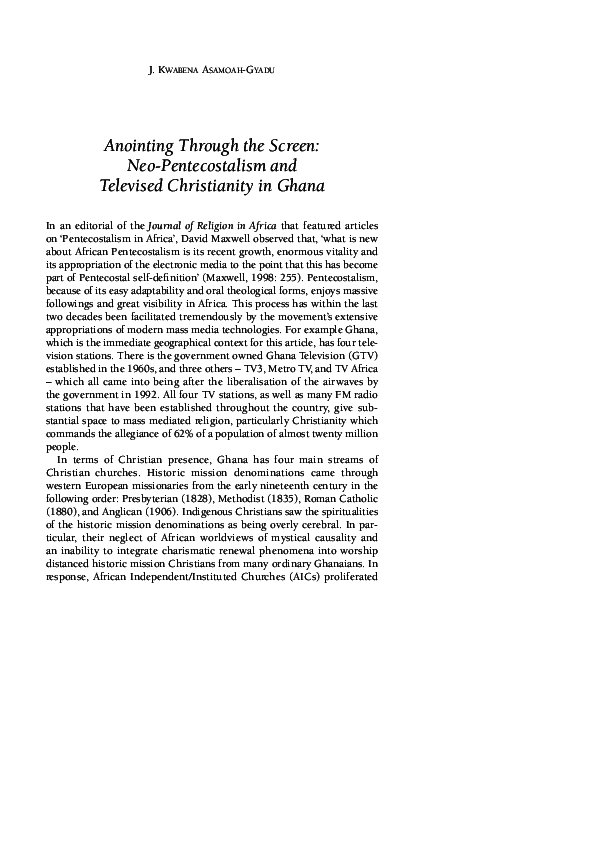 Anointing Through the Screen