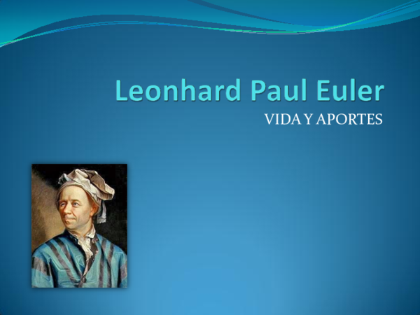 (PPT) Leonhard Paul Euler