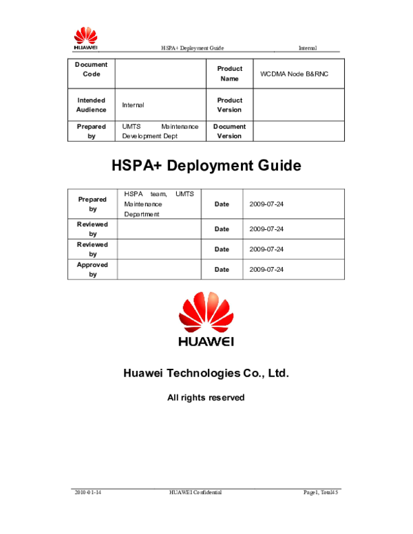 (PDF) 49947879 RAN11 HSPA Deployment Guide 20090724 A V2 1