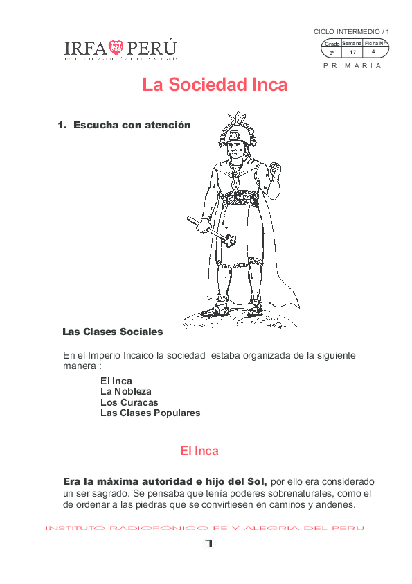 (PDF) La Sociedad IncaLas Clases SocialesLa Nobleza Los Curacas Las ...