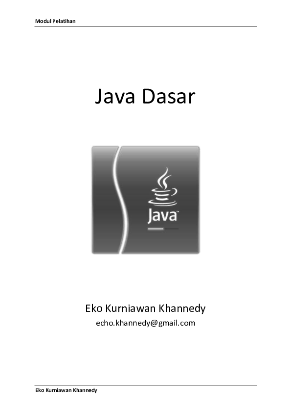 (PDF) java dasar