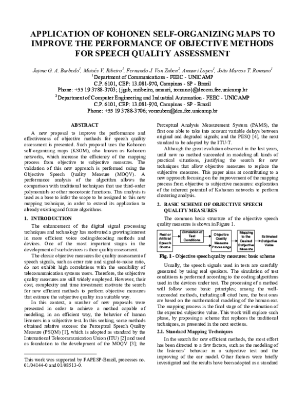 (PDF) Application of Kohonen self-organizing maps to improve the ...