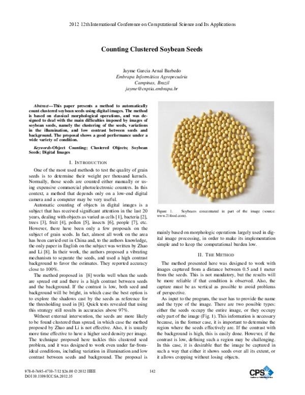 (PDF) Counting Clustered Soybean Seeds