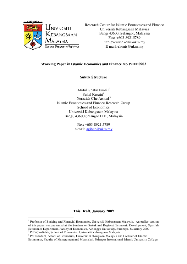 (PDF) Sukuk Structure