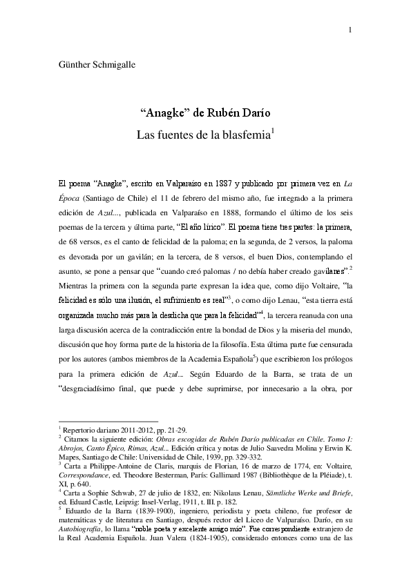 (PDF) "Anagke" de Ruben Dario: Las fuentes de la blasfemia