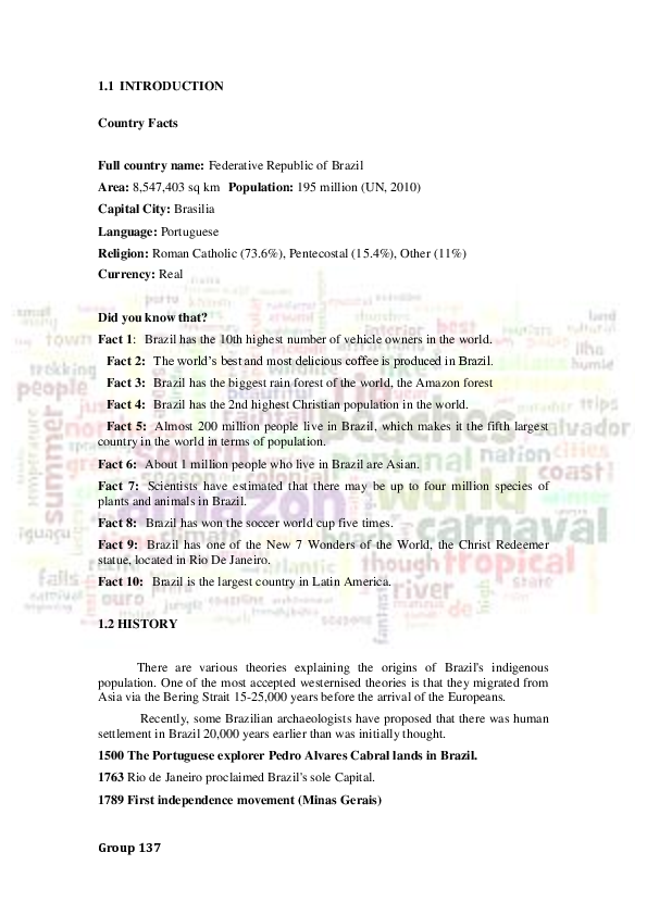 (DOC) Brazil Country Profile