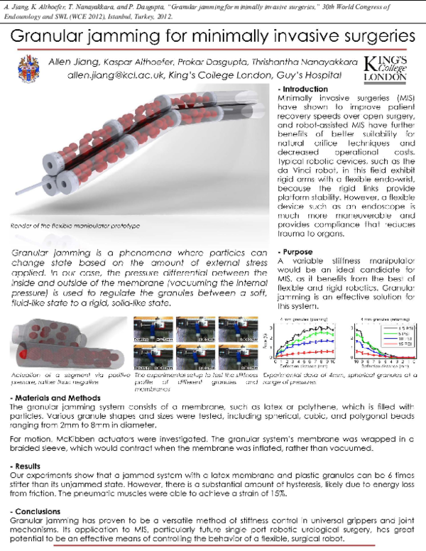 (PDF) Granular jamming for minimally invasive surgeries
