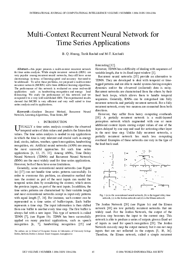 (PDF) Multi context recurrent network