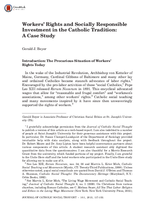 (PDF) Workers’ Rights and Socially Responsible Investment in the ...