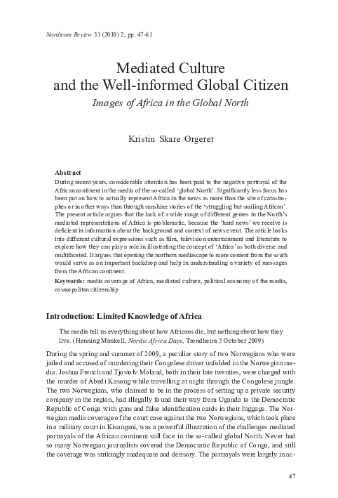 (PDF) Mediated culture and the well-informed global citizen: images of ...