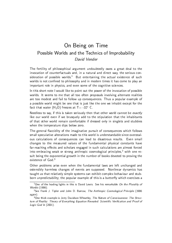 (PDF) On Being on Time