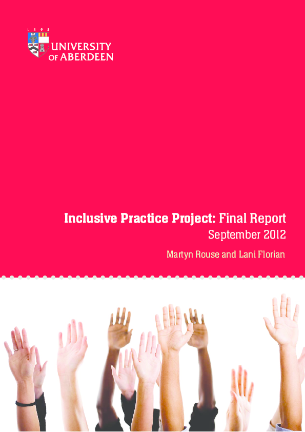 (PDF) The Inclusive Practice Project: Final Report