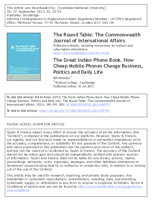 (PDF) Review of the Great Indian Phone Book (Doron & Jeffrey, Harvard ...