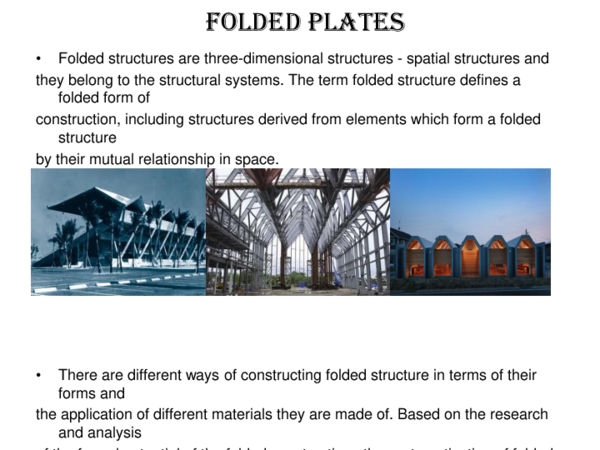(PPT) folded plates
