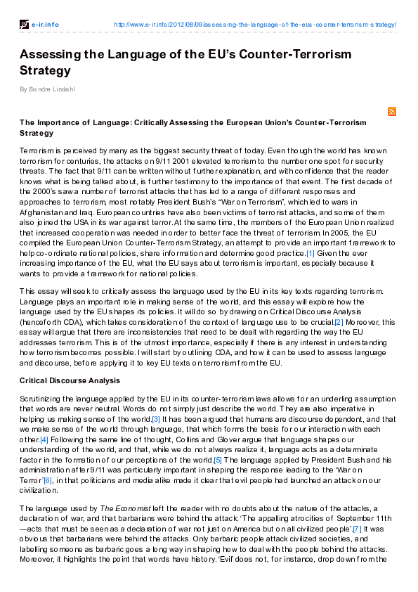 (PDF) The Importance of Language: Critically Assessing the European ...