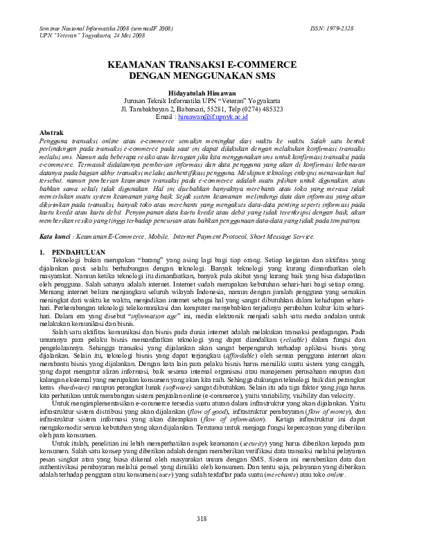 (PDF) 120412 Keamanan Transaksi e Commerce dengan Menggunakan GSM