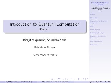 (PDF) A Brief Introduction to Linear Algebra and Quantum Mechanics for Quantum Computation