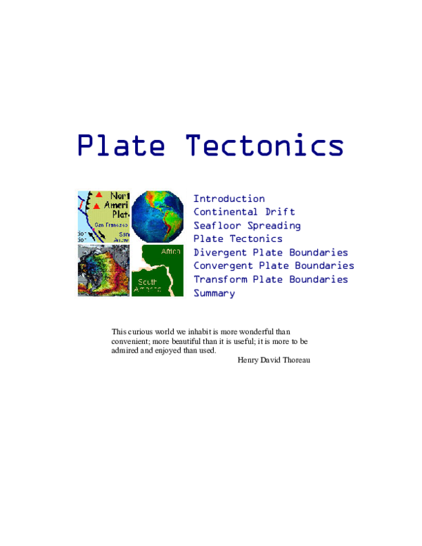 (PDF) Plate tectonics