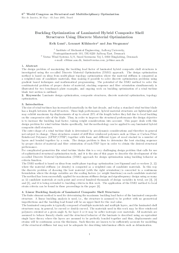 Pdf 6th World Congress On Structural And Multidisciplinary